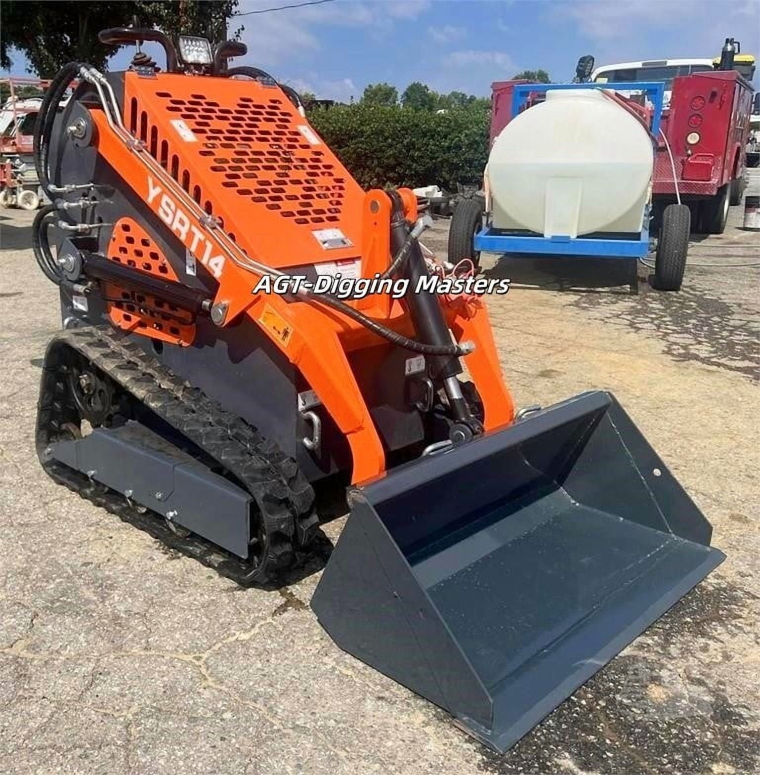 AGT YSRT14 Mini Skid Steer Stand-On Compact Tracked Loader Crawler 13 ...