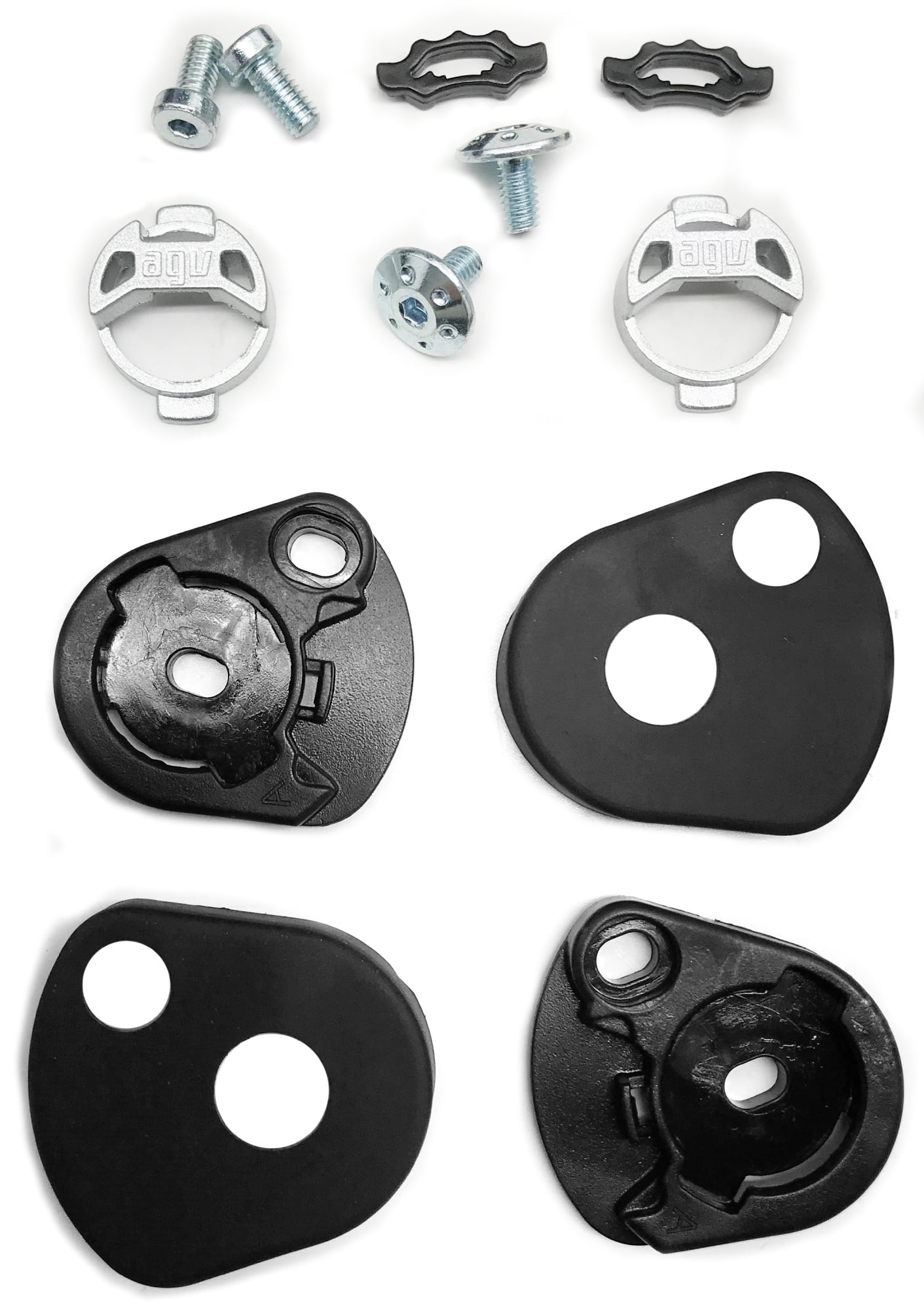 AGV K6/K6 S Helmet Shell Visor Mechanism Kit, Gray Replacement ...