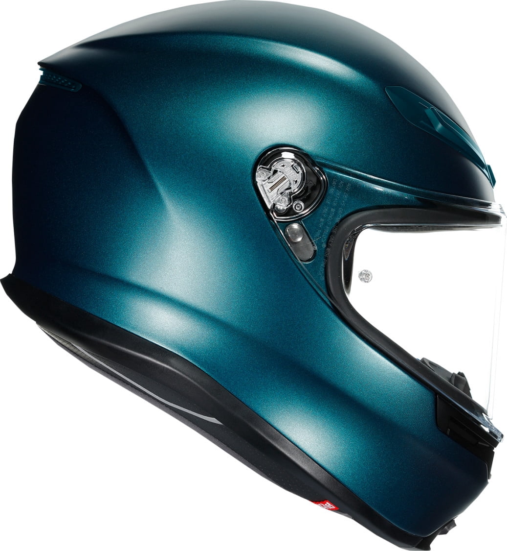 AGV K6 Solid Full-Face Motorcycle Helmet, Matte Petrolio Blue, MD/LG ...