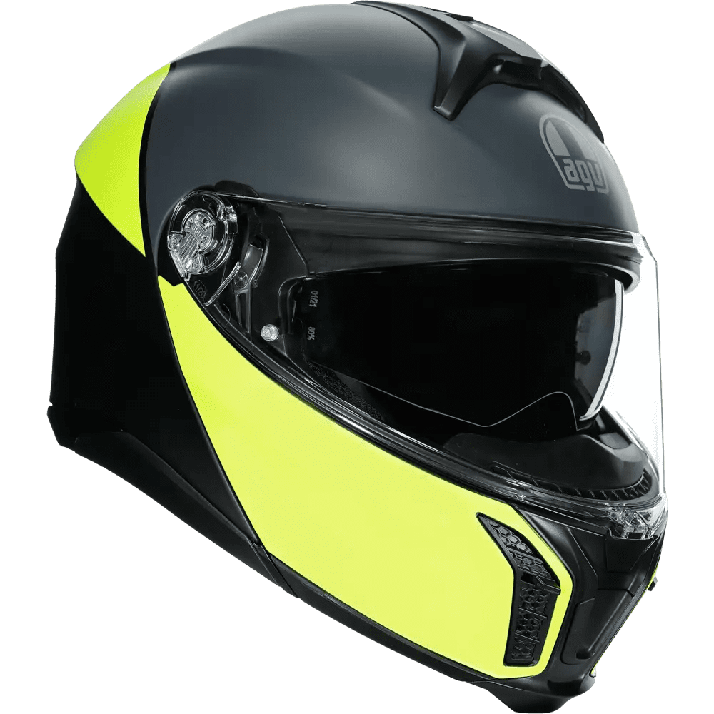 AGV Tour Modular Balance Motorcycle Helmet Black/Yellow/Gray LG ...