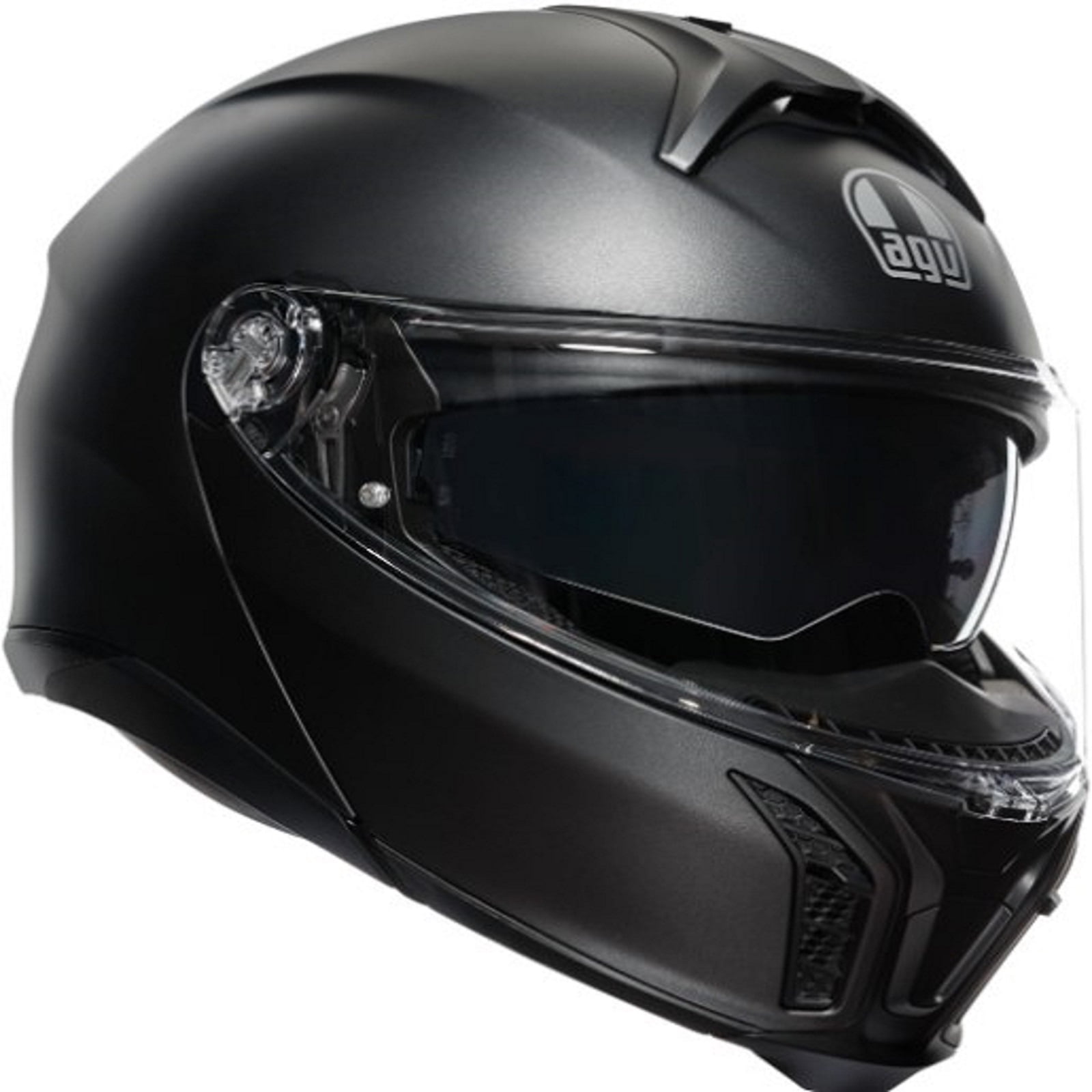 AGV Tourmodular Solid Street Motorcycle Helmet - Matte Black / Large ...