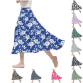 AGWOLF Maxi Skirts for Women Summer Floral Print A Line Skirt Elastic ...