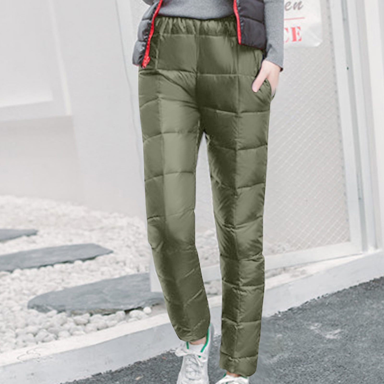 AGWOLF Snow Pants Womens Winter Warm Windproof Outdoor Ski Pants Padded ...