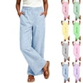 AGWOLF Striped Pants for Women Wide Leg Boxer Baggy Palazzo Pant ...