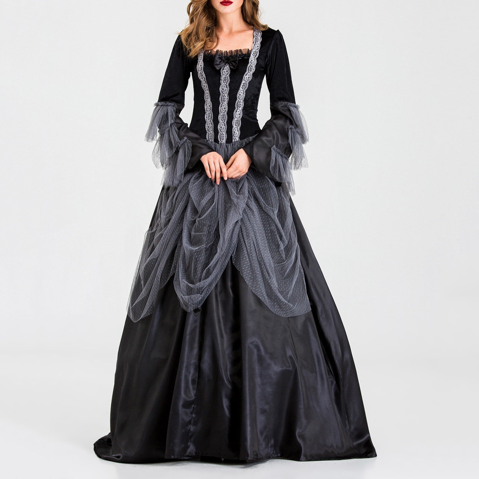 AGWOLF Victorian Dress Ball Gown Women Vintage Medieval Dress Queen ...
