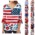 AGWOLF Women's Independence Day Shirts Funny Patriotic Red White and ...