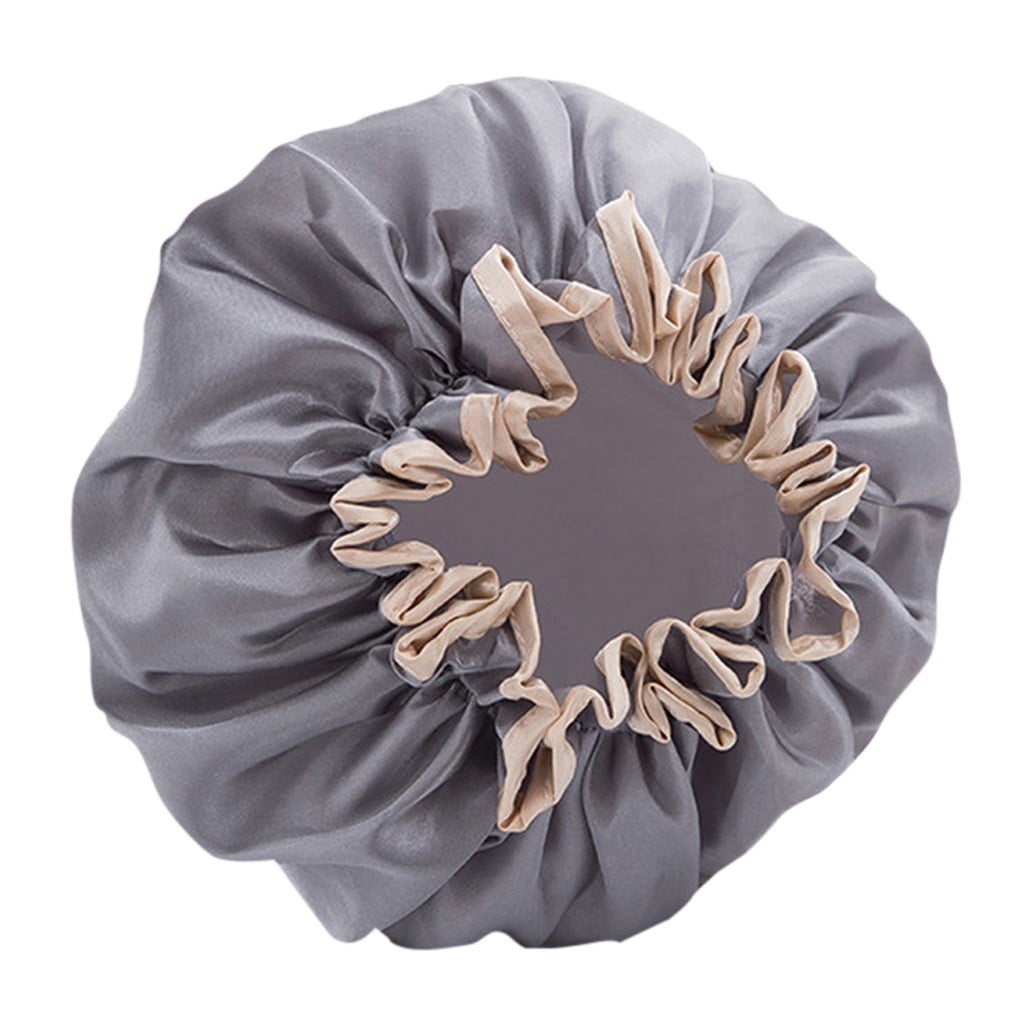 Agxap Bathroom Accessories Women Double Waterproof Shower Satin Bathing