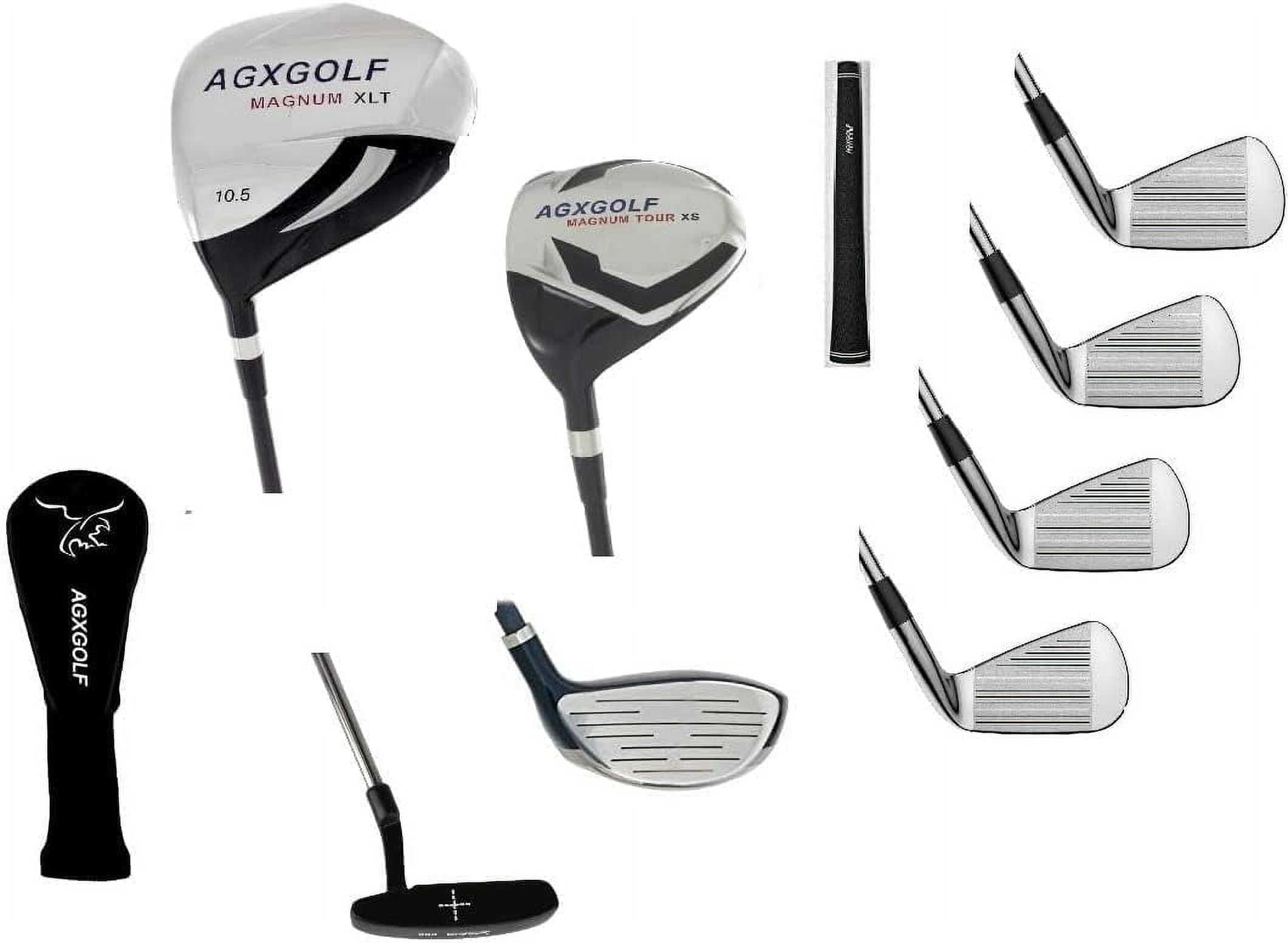AGXGOLF Men's Left Hand Golf Club Set: 460cc Driver, 5 Wood, Hybrid, 5 ...