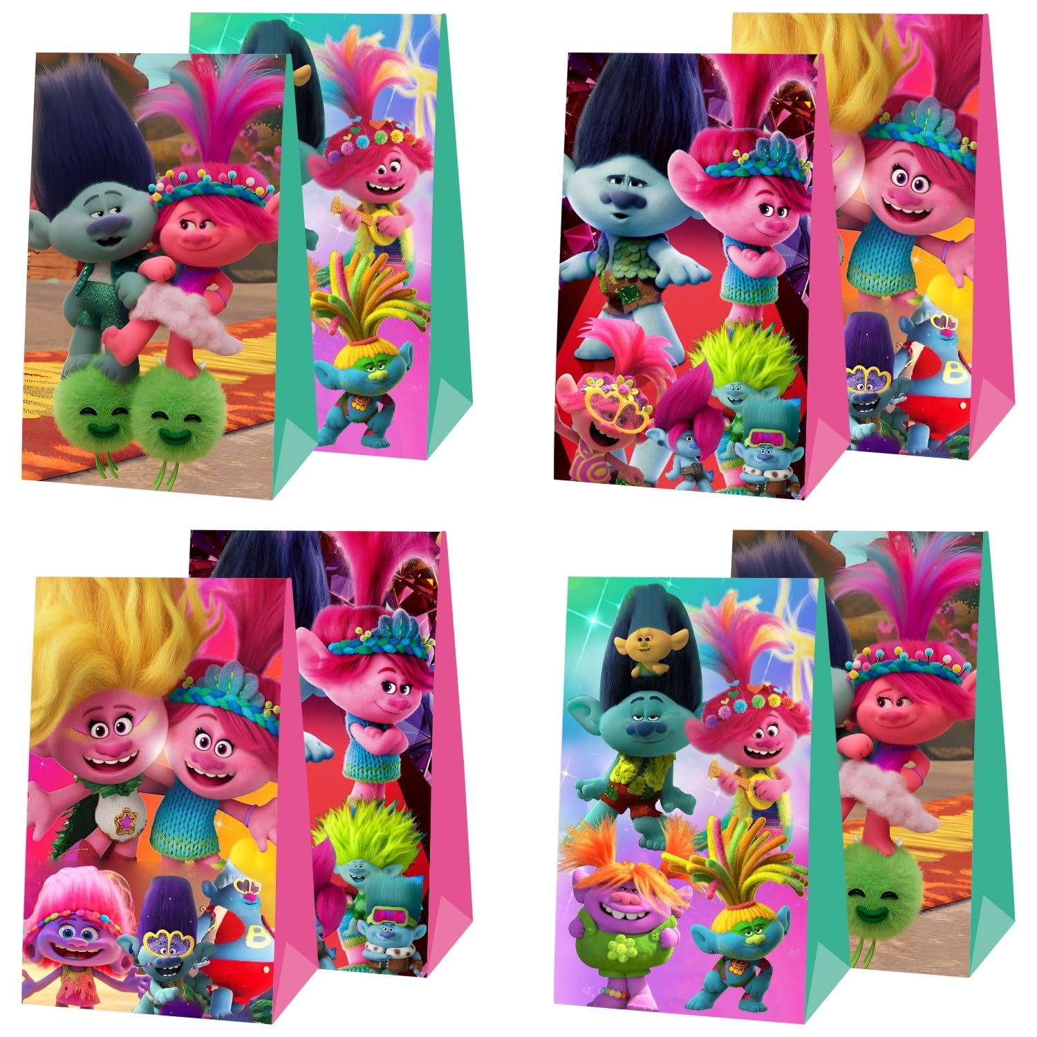 AGashi 12pcs Cartoon Movie Party Favor Gift Bags for Kids Birthday ...