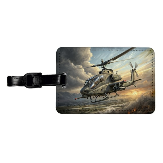 AH-1 SuperCobra US Marines Attack Helicopter Faux Leather Travel ...