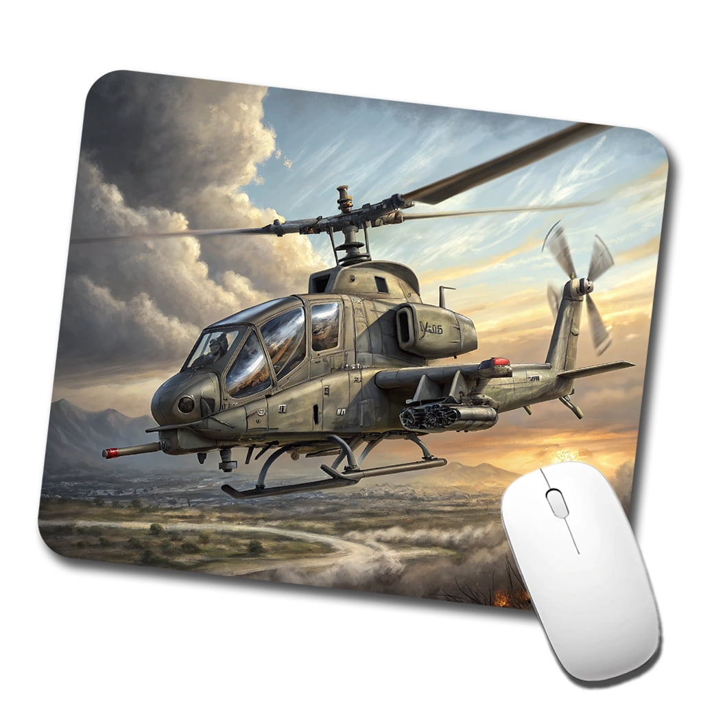AH-1 SuperCobra US Marines Attack Helicopter Mouse Pad Low Profile ...