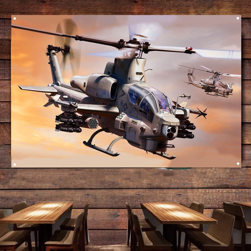 AH-1Z Viper Attack Helicopter Poster Wall Charts - 38" x 57" Aviation ...