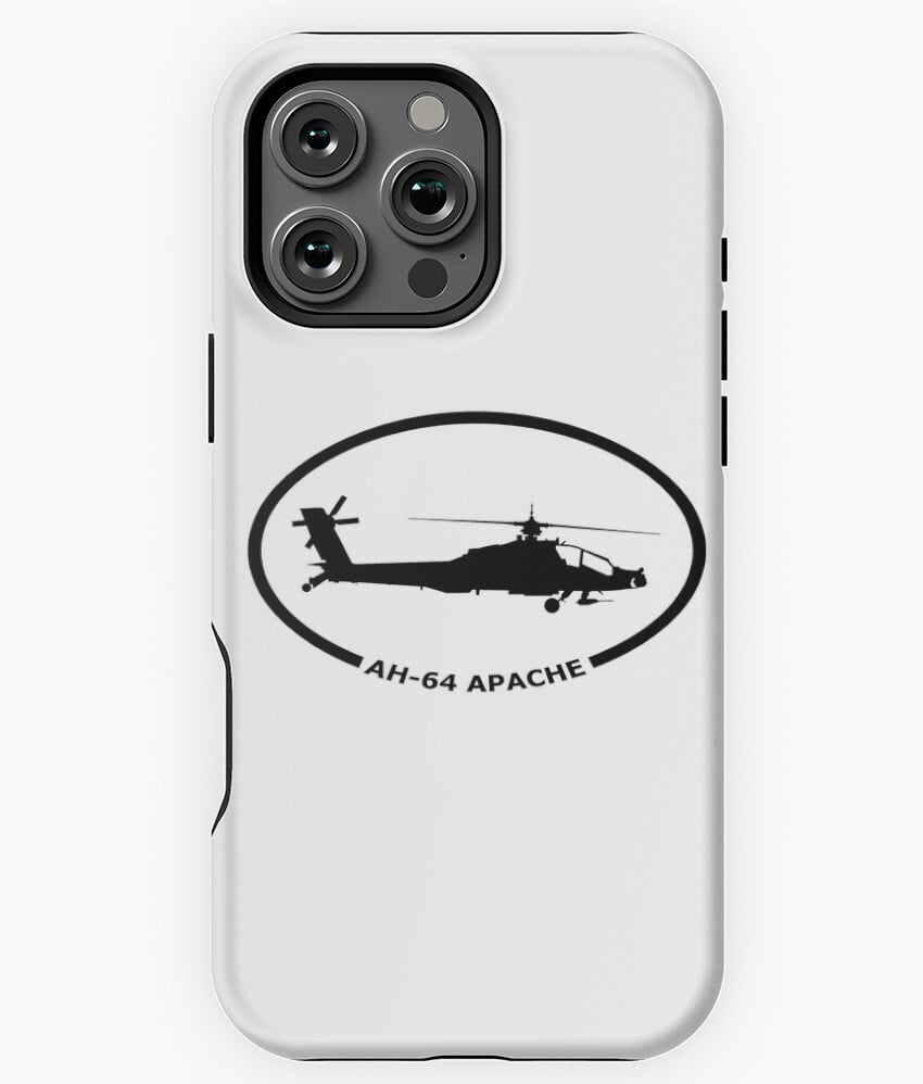 AH-64 Apache Attack Helicopter Art N5890 Phone Case for iPhone 17 16 15 ...
