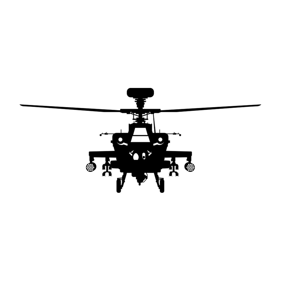 AH-64 Apache Sticker Decal Die Cut - Self Adhesive Vinyl - Weatherproof ...