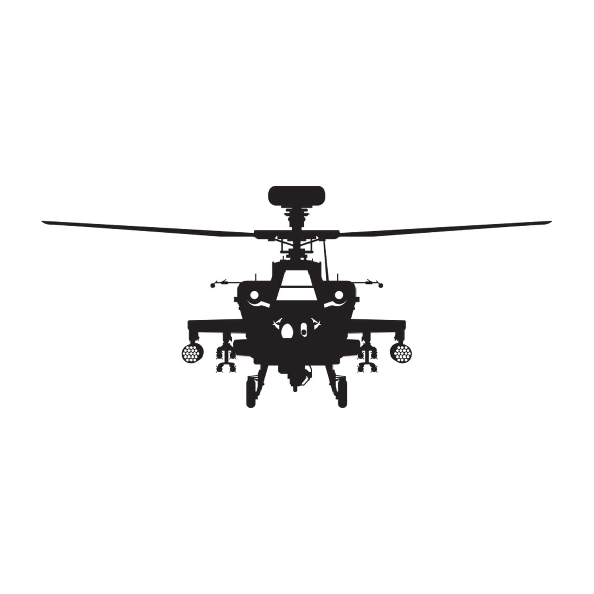 AH-64 Apache Sticker Decal Die Cut - Self Adhesive Vinyl - Weatherproof ...