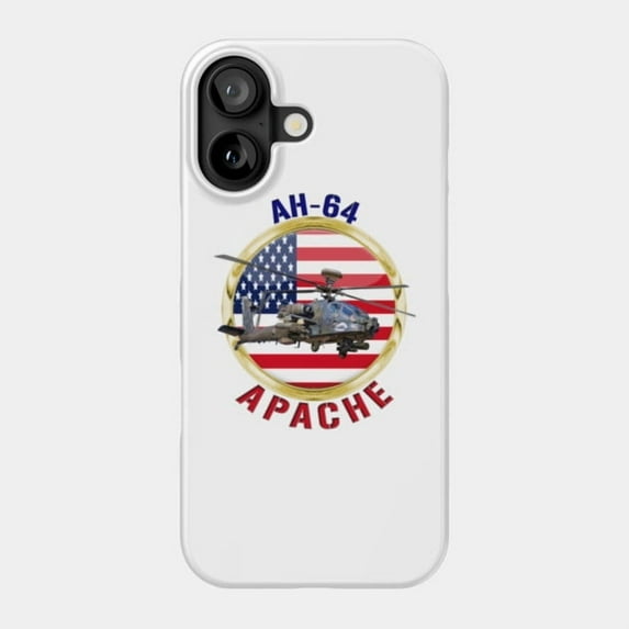 AH-64 Apache USA Themed Case for iPhone 11,12,13,14,15,16,17 Military ...