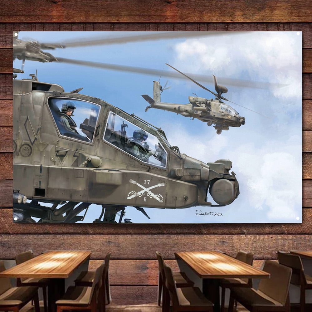 AH-64D Apache Longbow Block II Attack Helicopter Poster Wall Charts ...