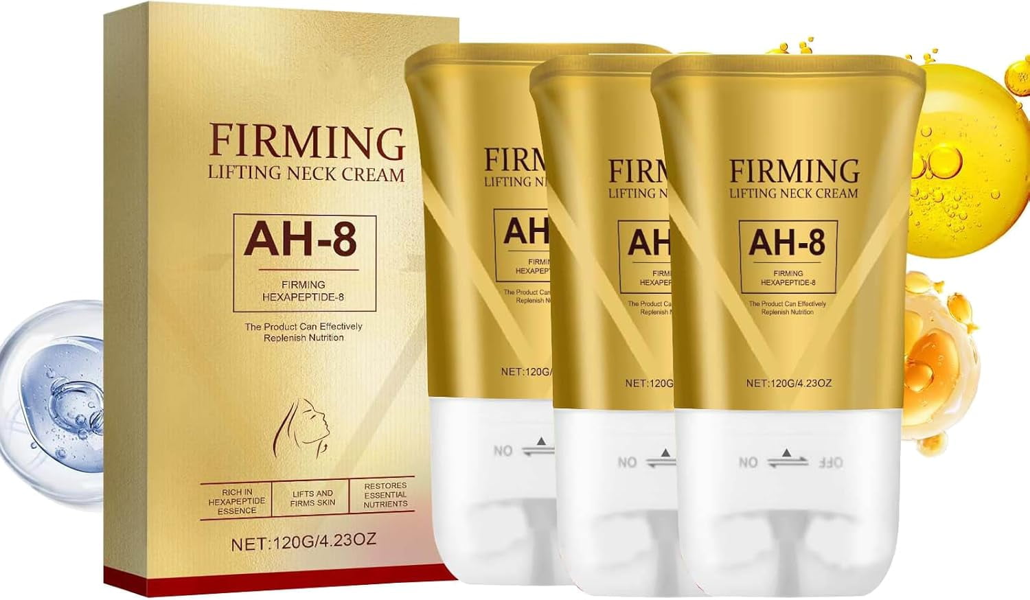 AH-8 Firming Neck Cream, Tighten and Lift Neck Cream for Crepey Skin ...