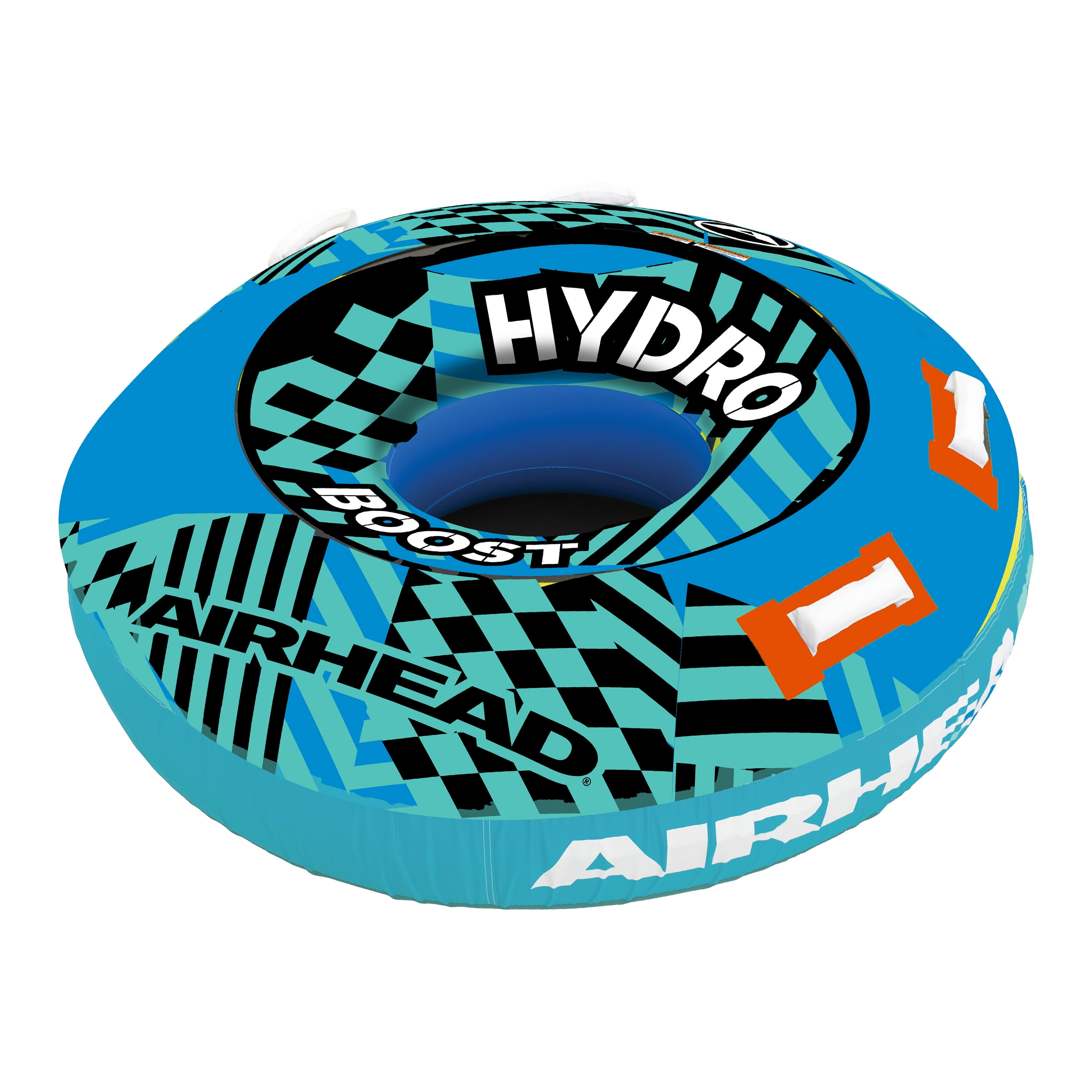 Airhead Hydro Boost 1 Person Nylon Towable Tube, 54" Deflated Size, Max ...