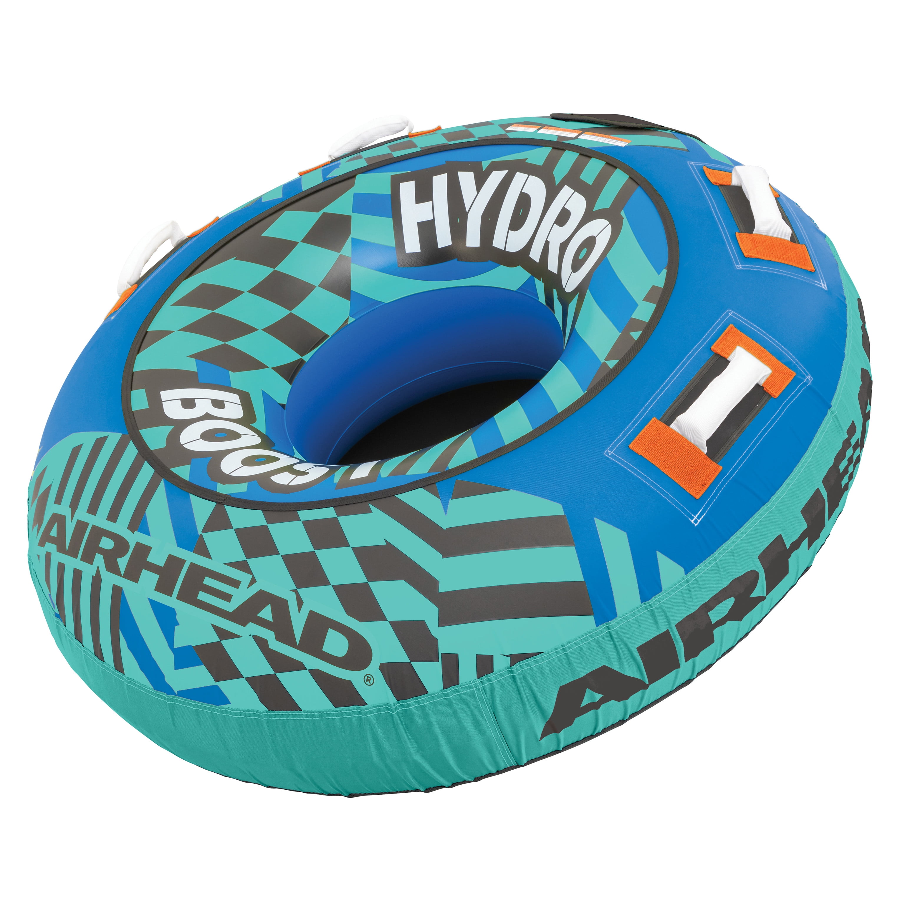 Airhead Hydro Boost 1 Person Nylon Towable Tube, 54" Deflated Size, Max ...