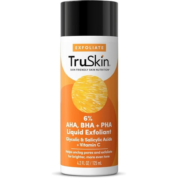 TruSkin BHA Liquid Exfoliant & Toner – PHA AHA BHA Gentle Exfoliator ...