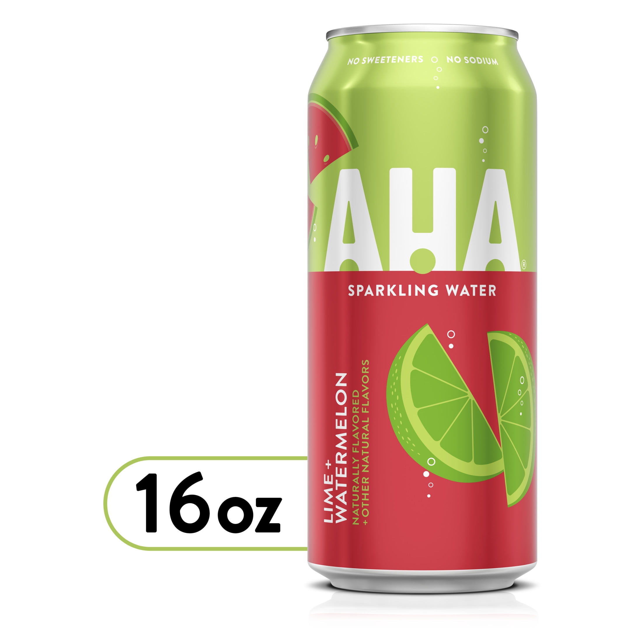 AHA Watermelon Lime Flavored Sparkling Water, 16 fl oz Can - Walmart.com