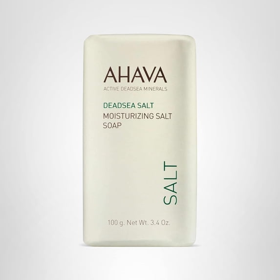 AHAVA Moisturizing Dead Sea Salt Soap - Face & Body Cleansing Bar to ...