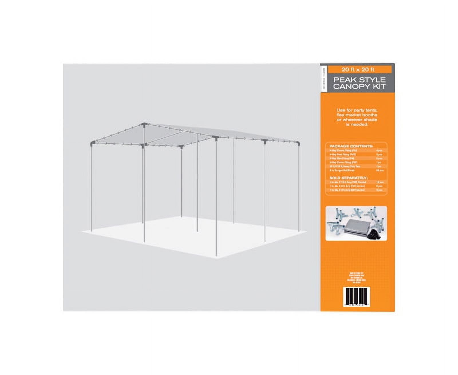 AHC 20 ft. x 20 ft. Heavy Duty Polyethylene Canopy Tarp Silver ...