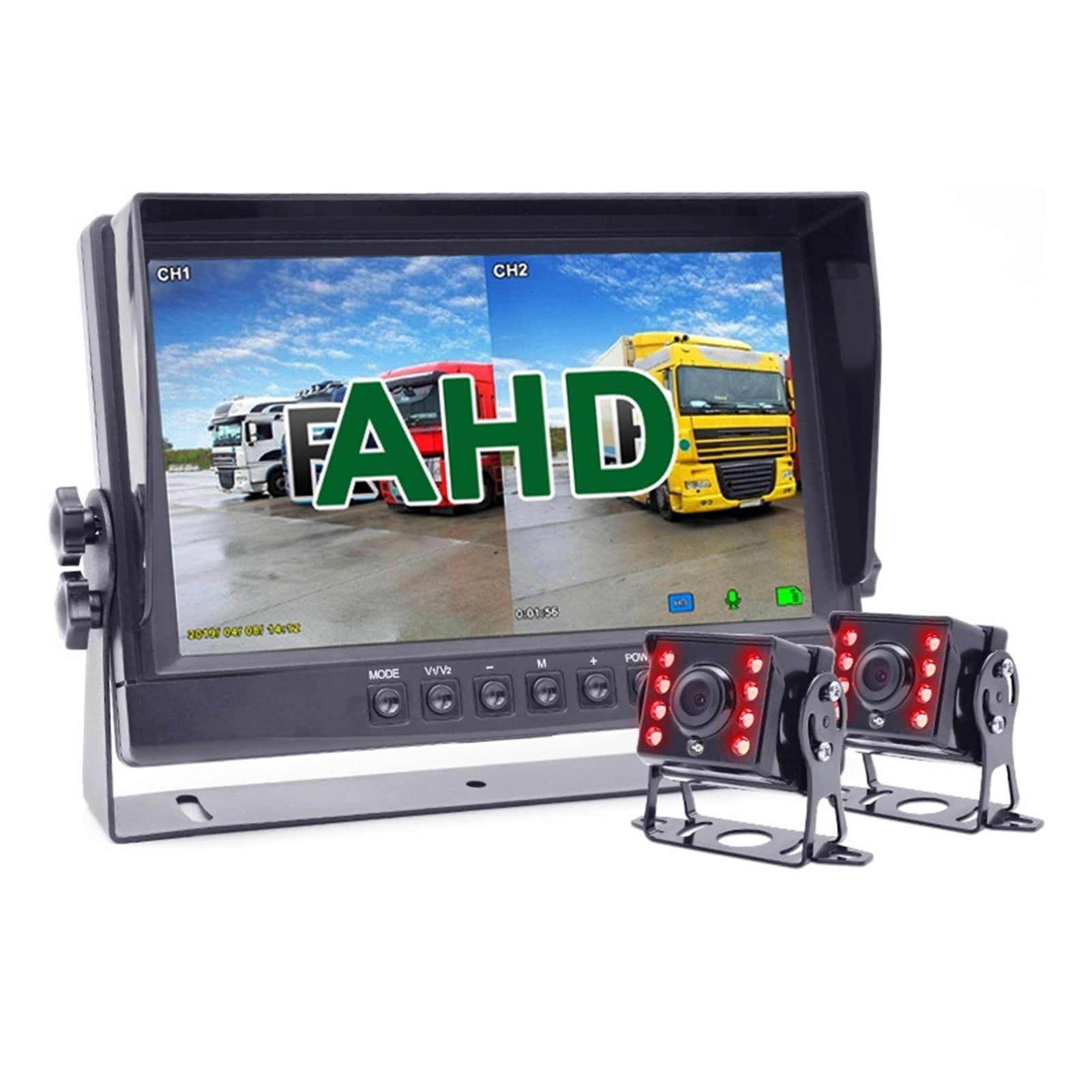 AHD 1920x1080P 9 Inch IPS Screen Truck Bus Vehicle DVR Recorder Monitor ...