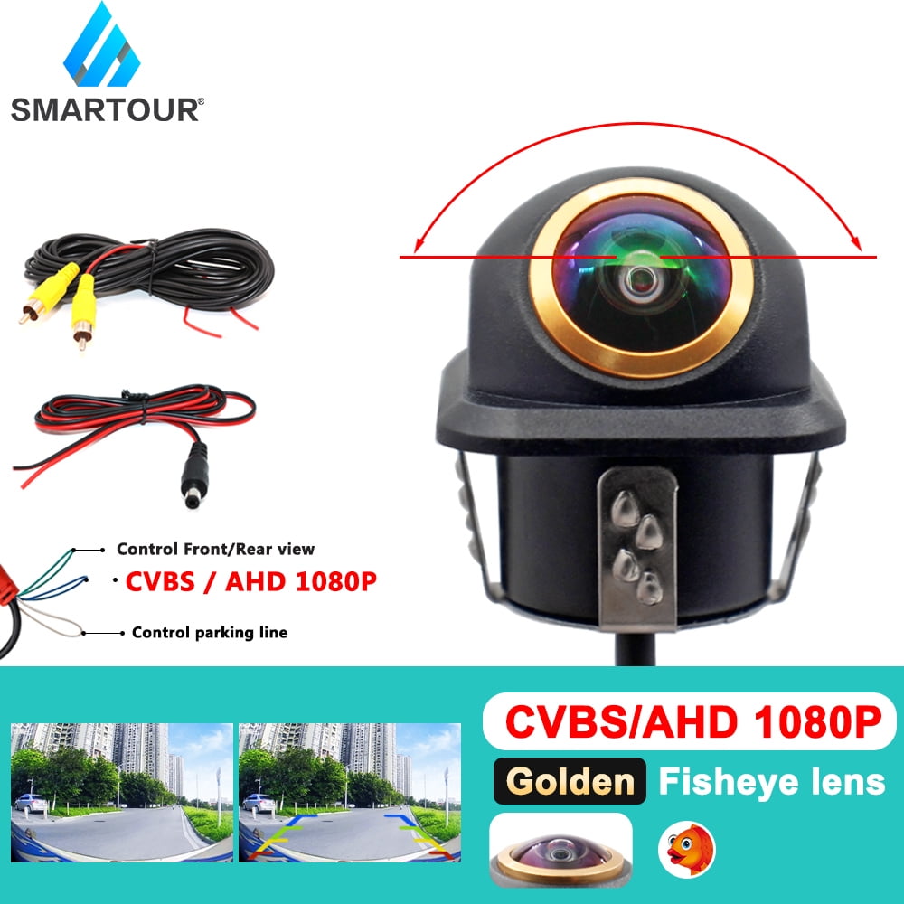 AHD 2K CCD 180 degree Fisheye Lens Car Rear Side front View Camera Wide ...