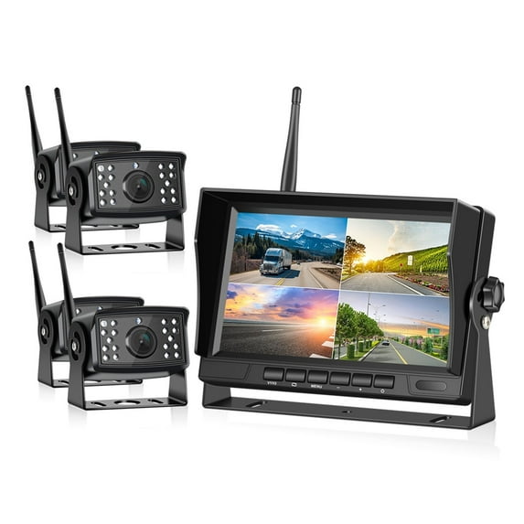 AHD Wireless DVR Car Monitor 7 Inch Display Vehicle Auto Screen Rear ...