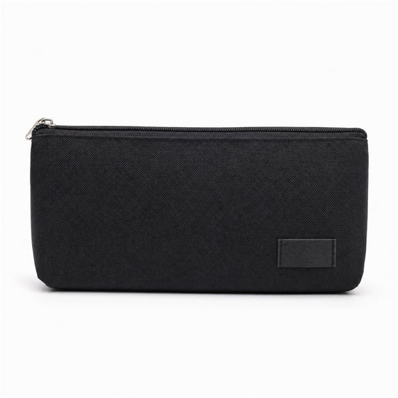 AHGQT Large Capacity Extended Canvas Pencil Case, 9x3in Stylish Solid ...