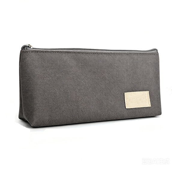 AHGQT Large Capacity Extended Canvas Pencil Case, 9x3in Stylish Solid ...