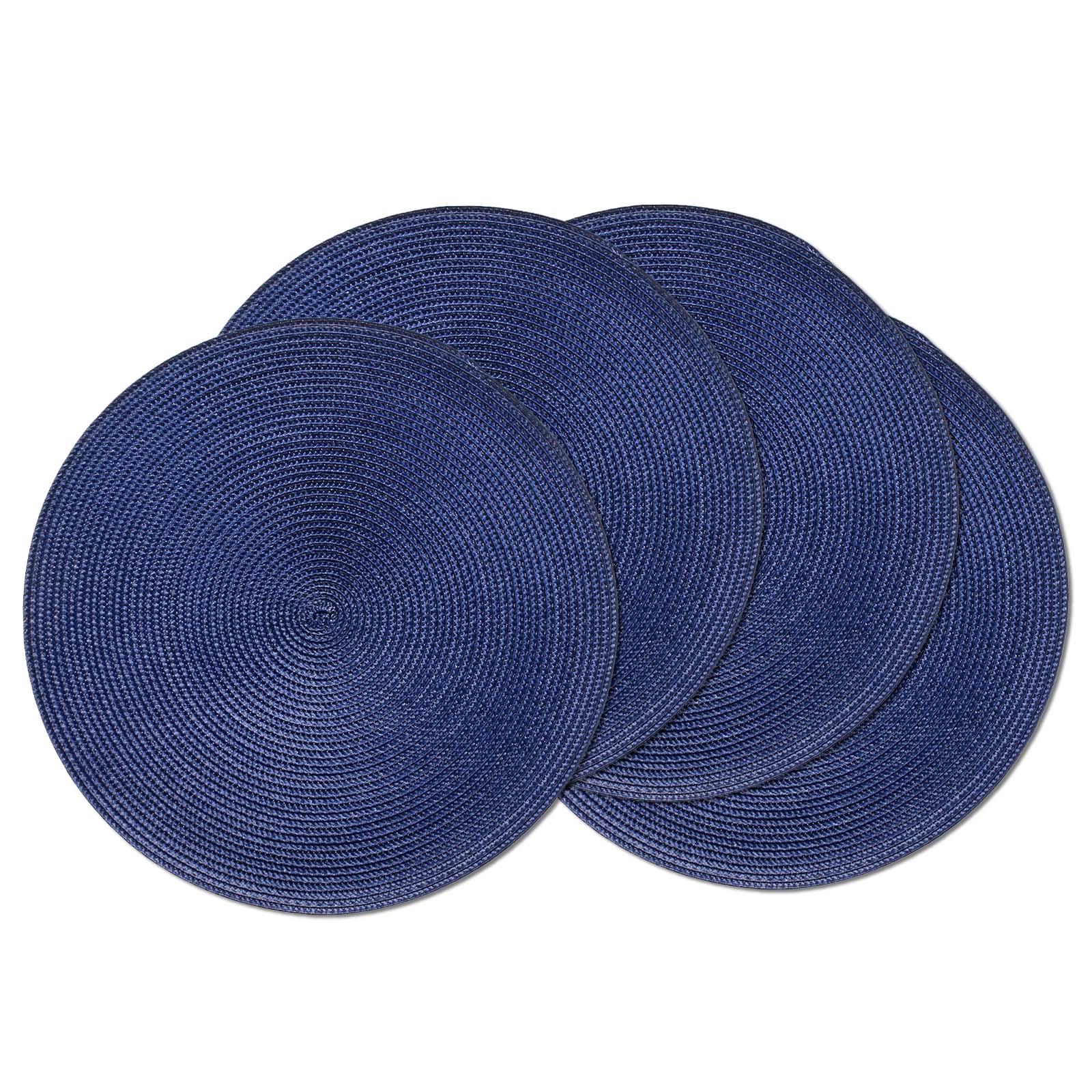 CounterArt "Shades of Blue" 4-Pack Round Reversible Tabletop Placemats ...