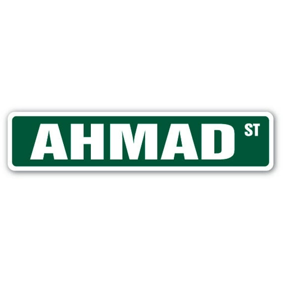 AHMAD Street Sign Childrens Name Room Sign | Indoor/Outdoor | 36" Wide ...