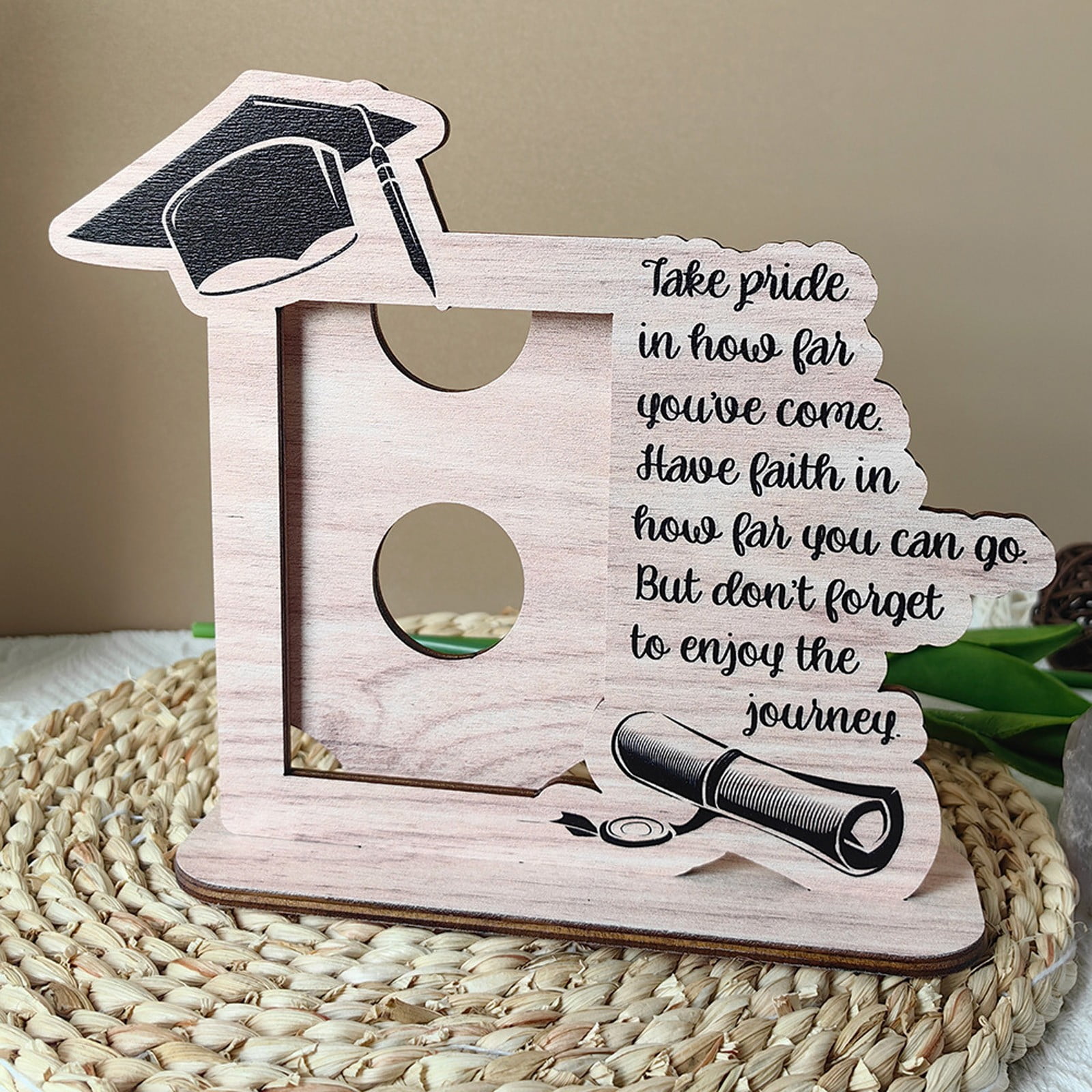 AHMOMEI Inspirational Graduation Cap & Diploma Photo Frame Celebrate ...