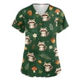AHMOMEI S-5XL Plus Size Womens Scrubs Top Workwear Stretchy Cartoon ...