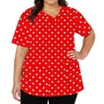 AHMOMEI Top Scrubs for Women Stretchy Cartoon Animal Print Scrub Shirt ...