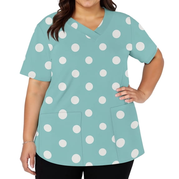 AHMOMEI Under Scrubs for Women Stretchy Cartoon Animal Print Womens ...