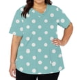 AHMOMEI Women Scrub Tops Stretchy Cartoon Animal Print Scrubs Top V ...