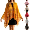 AHMOMEI Women’s Lace Floral Open Front Kimono Cardigan, Lightweight ...