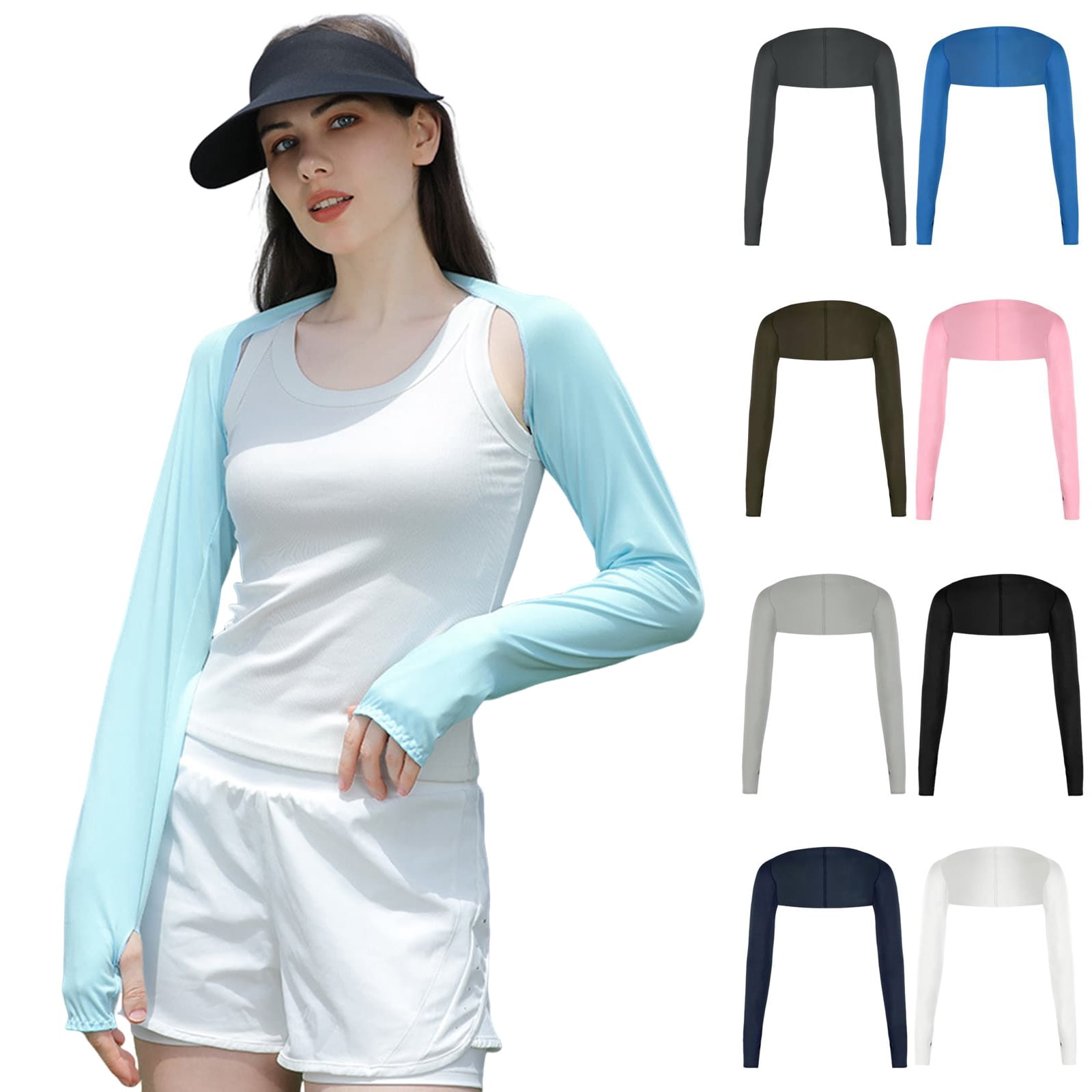 AHMOMEI Women’s UPF 50+ Cooling Sun Protection Arm Sleeves with ...