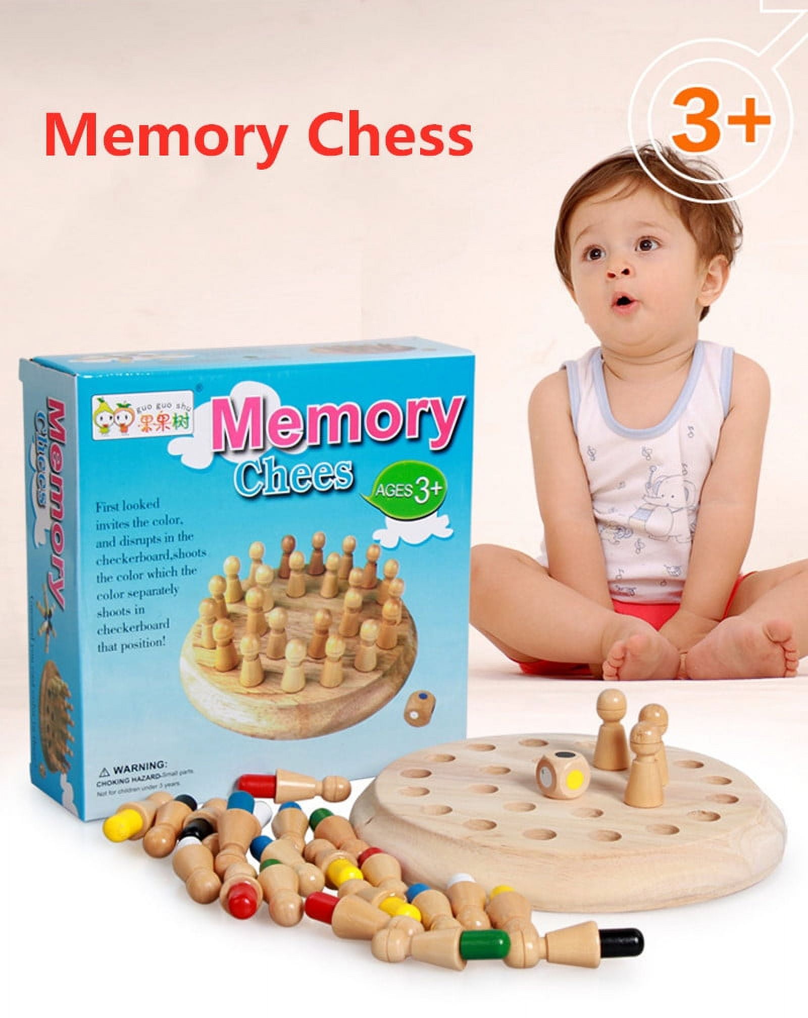 AHOME Kids party game Wooden Memory Match Stick Chess Game Fun Block ...