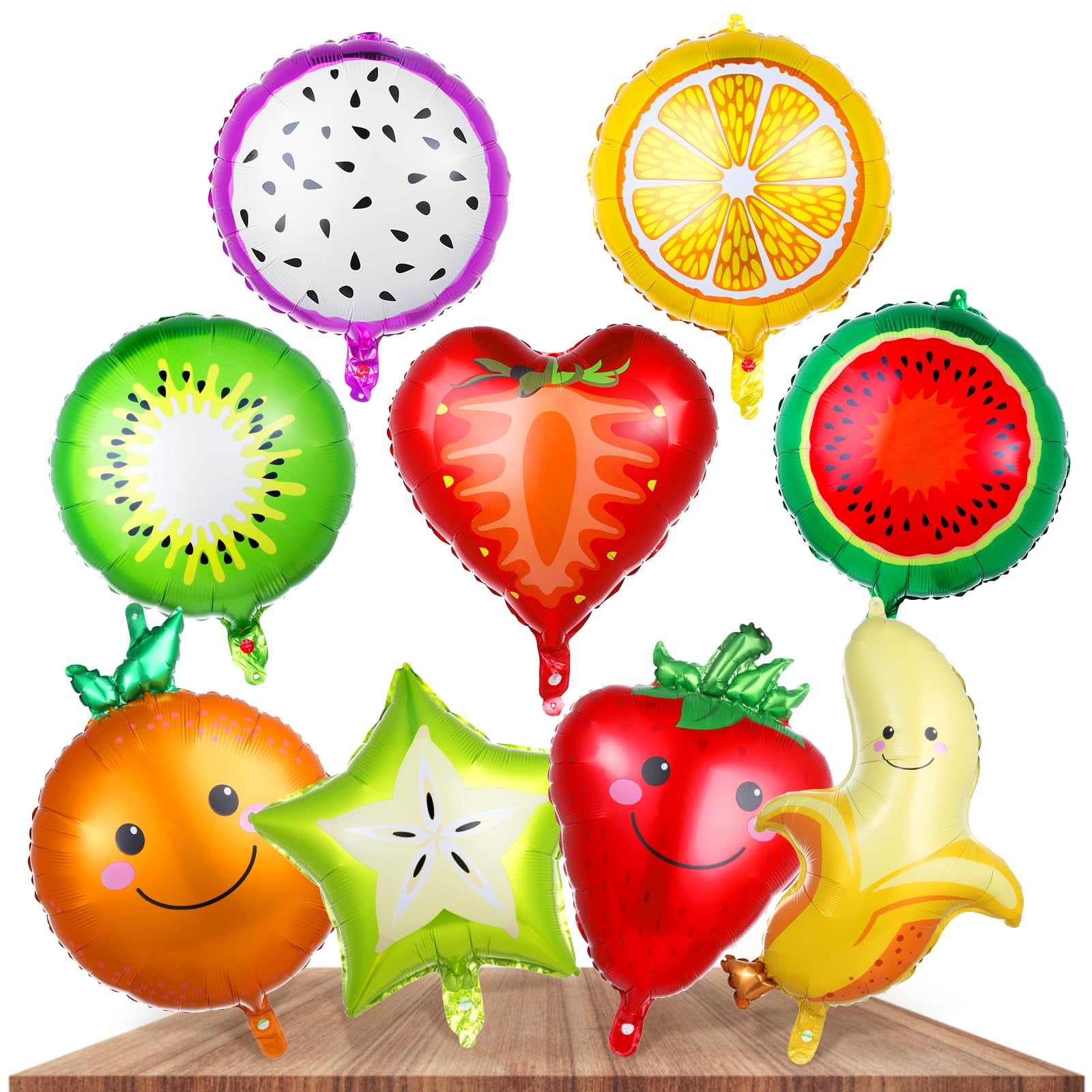 AHQiZFX 18 PCS Fruit Balloons Tropical Fruit Balloons Fruit Party ...