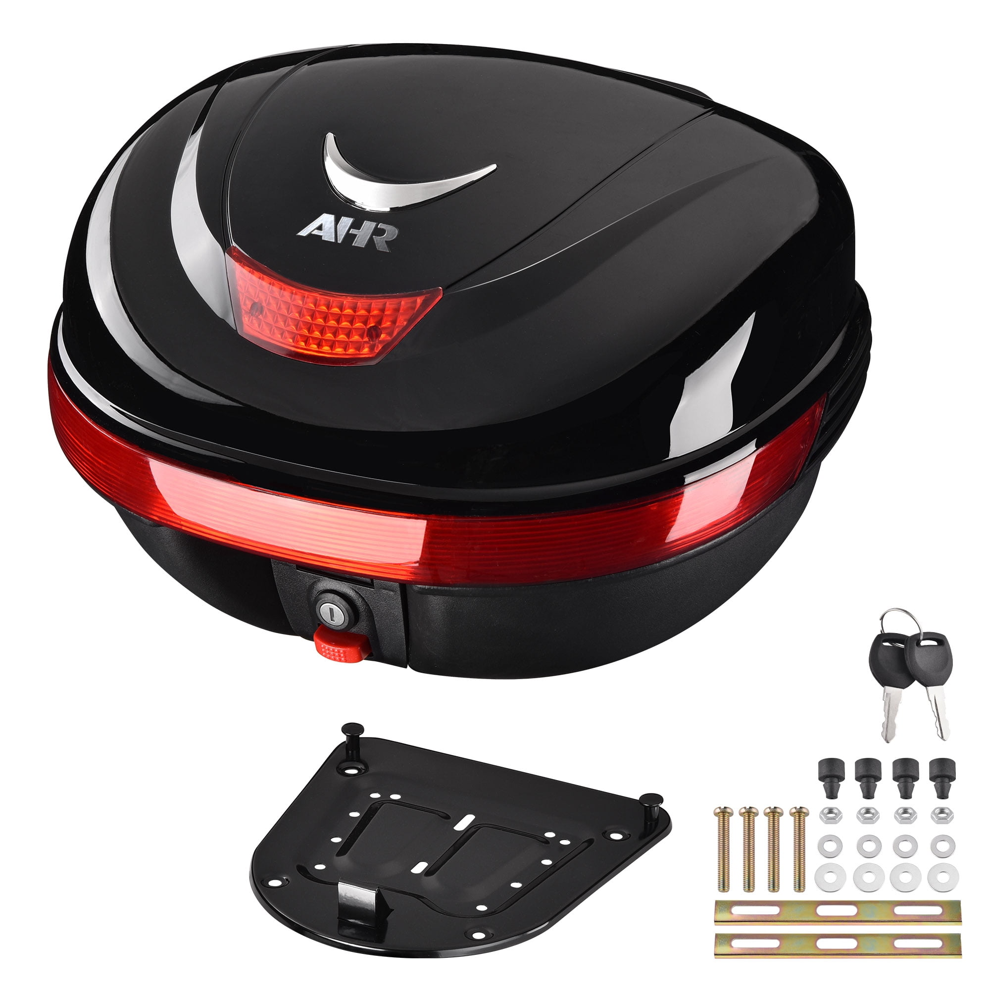 AHR 35L Motorcycle Tour Tail Box Scooter Trunk Storage Lock Carrier ...