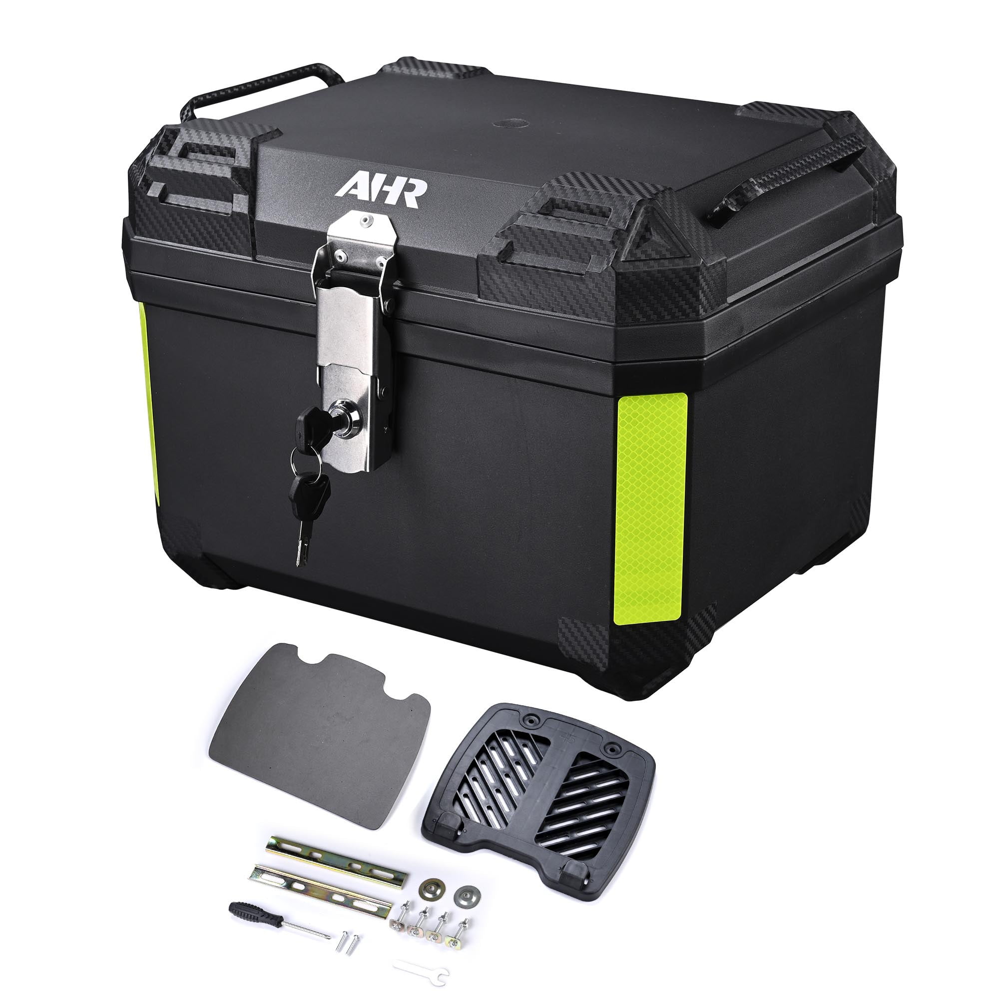AHR 45L Universal Motorcycle Tour Tail Box Scooter Trunk Storage Safety ...