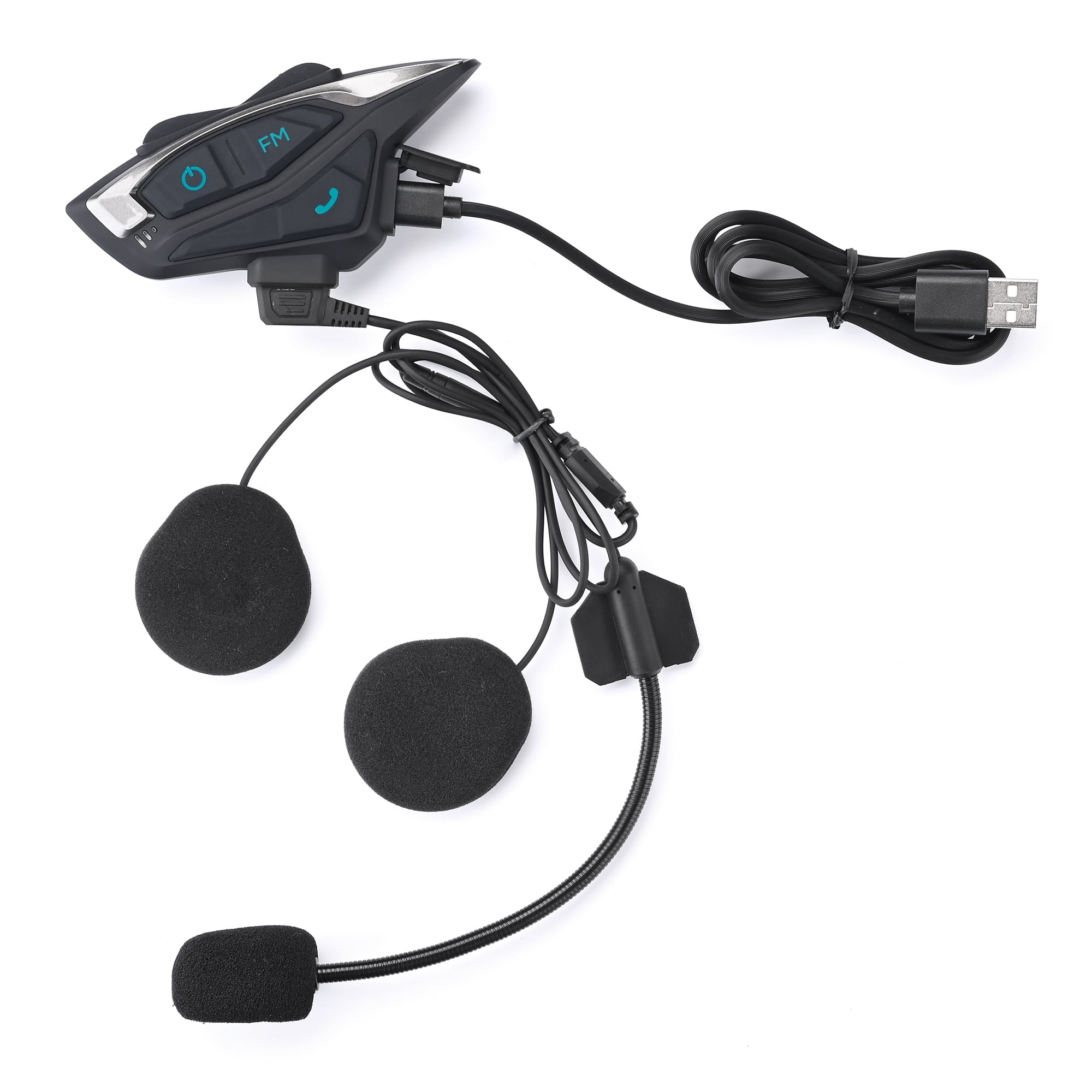 AHR Motorcycle Bluetooth Headset with Music Sharing Helmet Bluetooth 5. ...