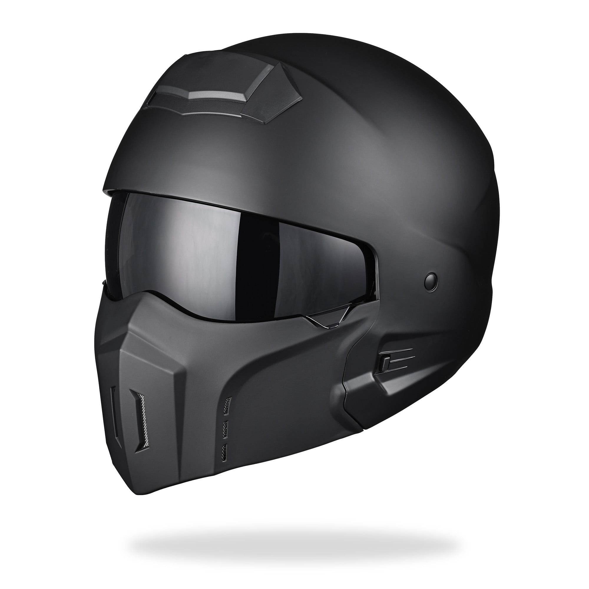 AHR Motorcycle Helmet Open Face w/ Detachable Chin Guard Visor DOT ...