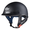 AHR RUN-C XL Matt Black Motorcycle Half Face Helmet with Visor, DOT ...