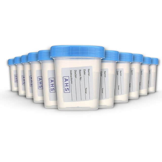 AHS American Hospital Supply Sterile Specimen Cup with Lids | Pack of ...